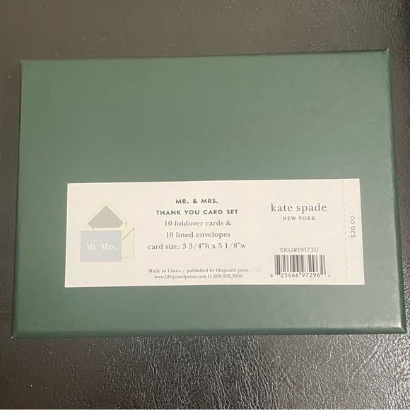 kate spade | Office | Kate Spade Wedding Thank You Notes New In The Box ...